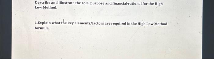 Solved Describe and illustrate the role, purpose and | Chegg.com