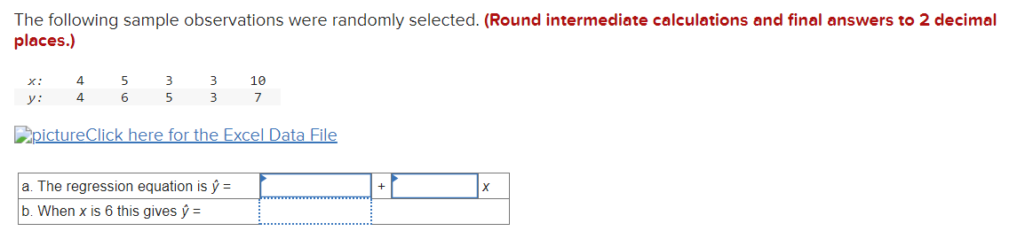 Solved The following sample observations were randomly | Chegg.com
