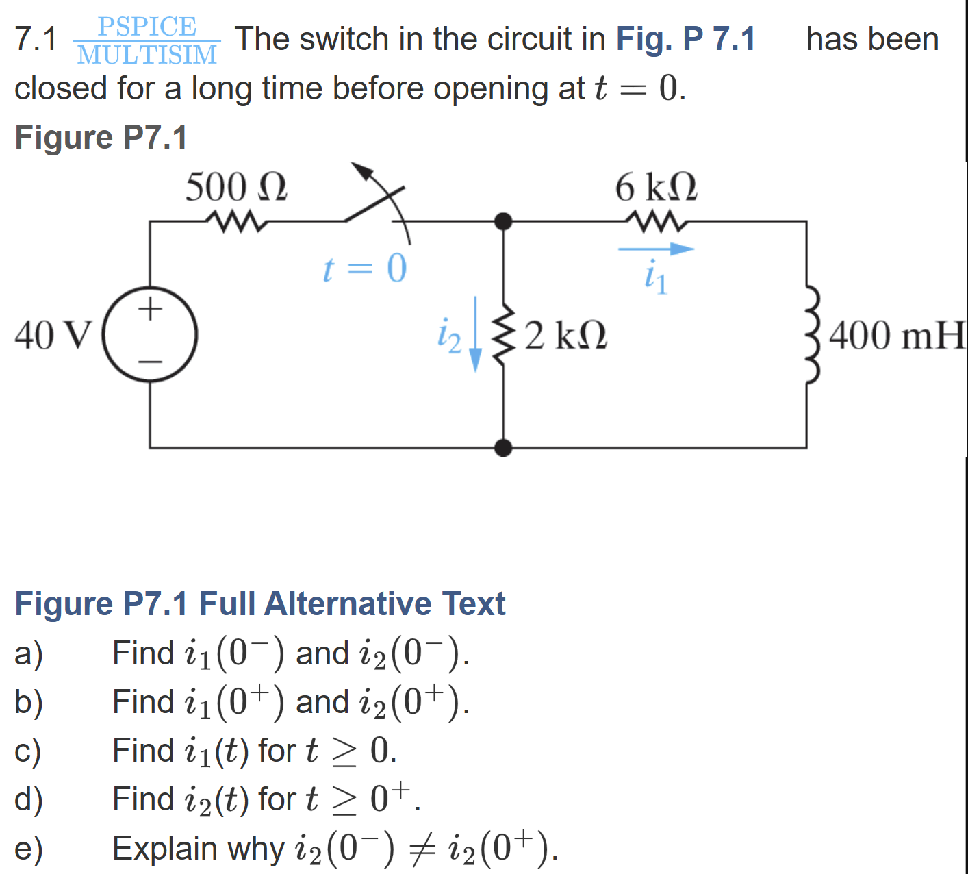 Solved Figure P7.1 ﻿Full Alternative | Chegg.com