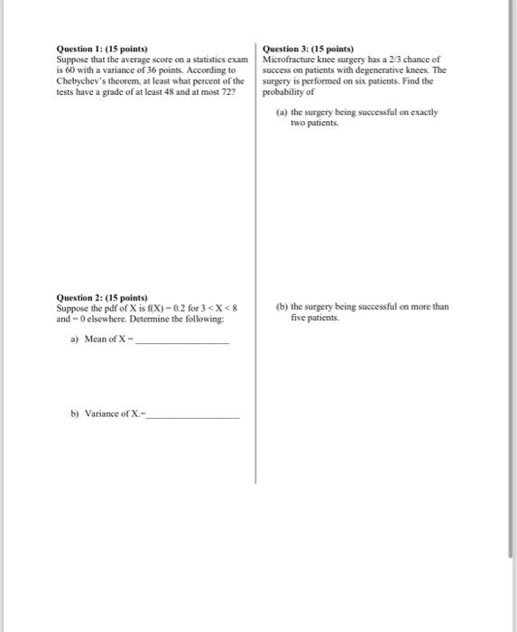 Solved Question 1 15 Points Suppose That The Average