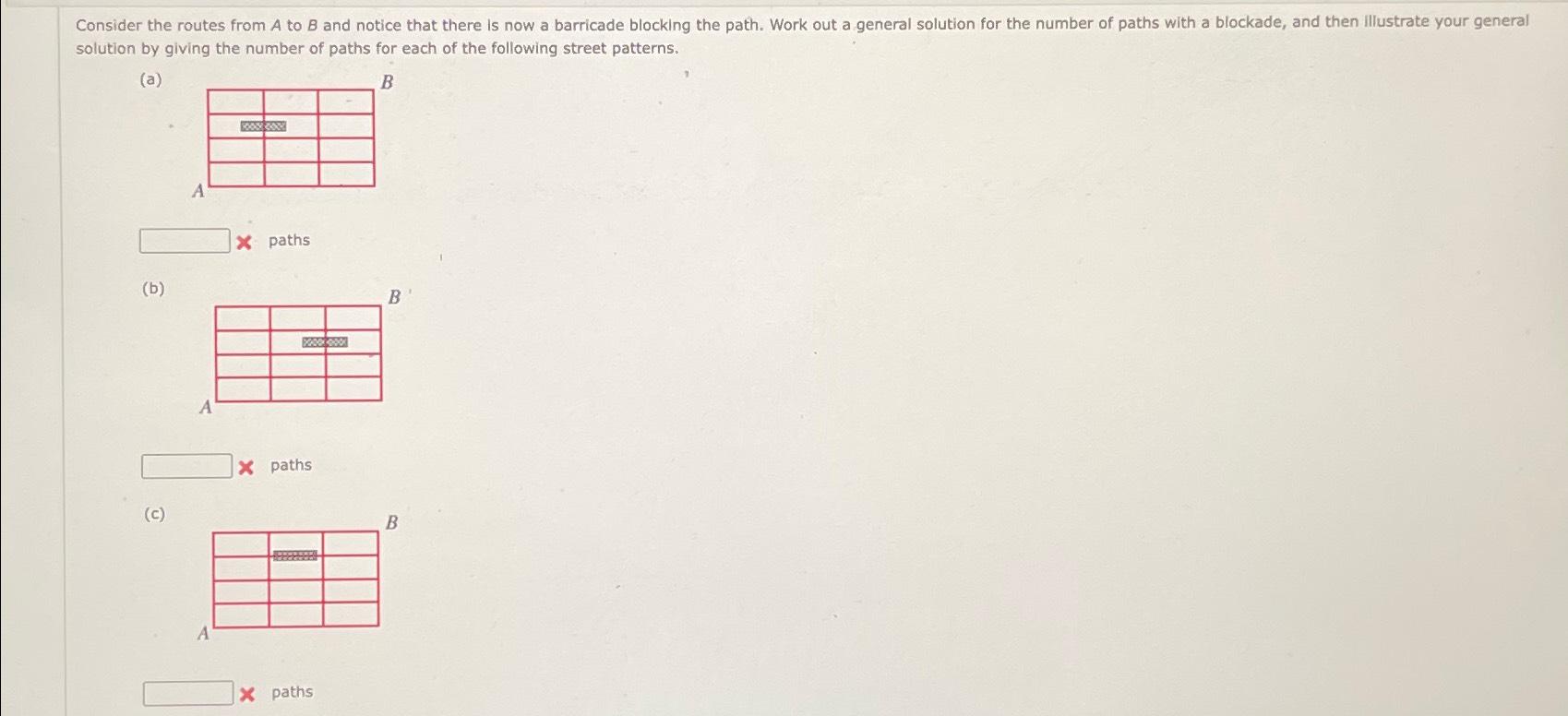 Solved solution by giving the number of paths for each of | Chegg.com