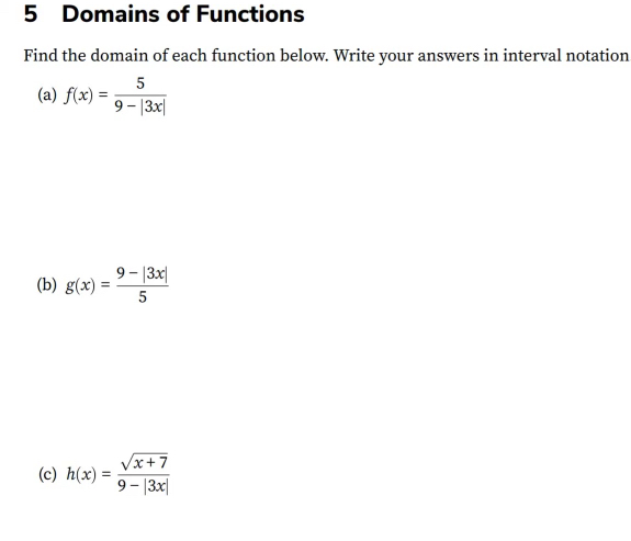 Solved 5 ﻿Domains of FunctionsFind the domain of each | Chegg.com