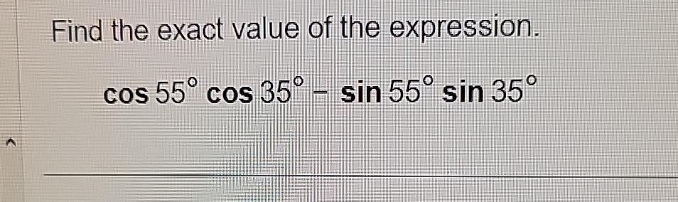 Solved Find the exact value of the | Chegg.com