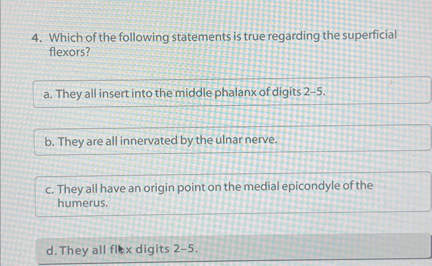 Solved Which of the following statements is true regarding | Chegg.com