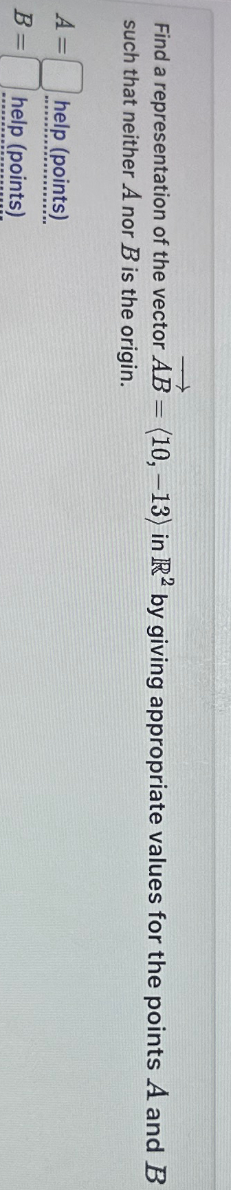 Solved Find a representation of the vector | Chegg.com
