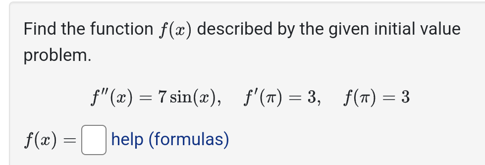 [Solved]: Find the function f(x) described by the given