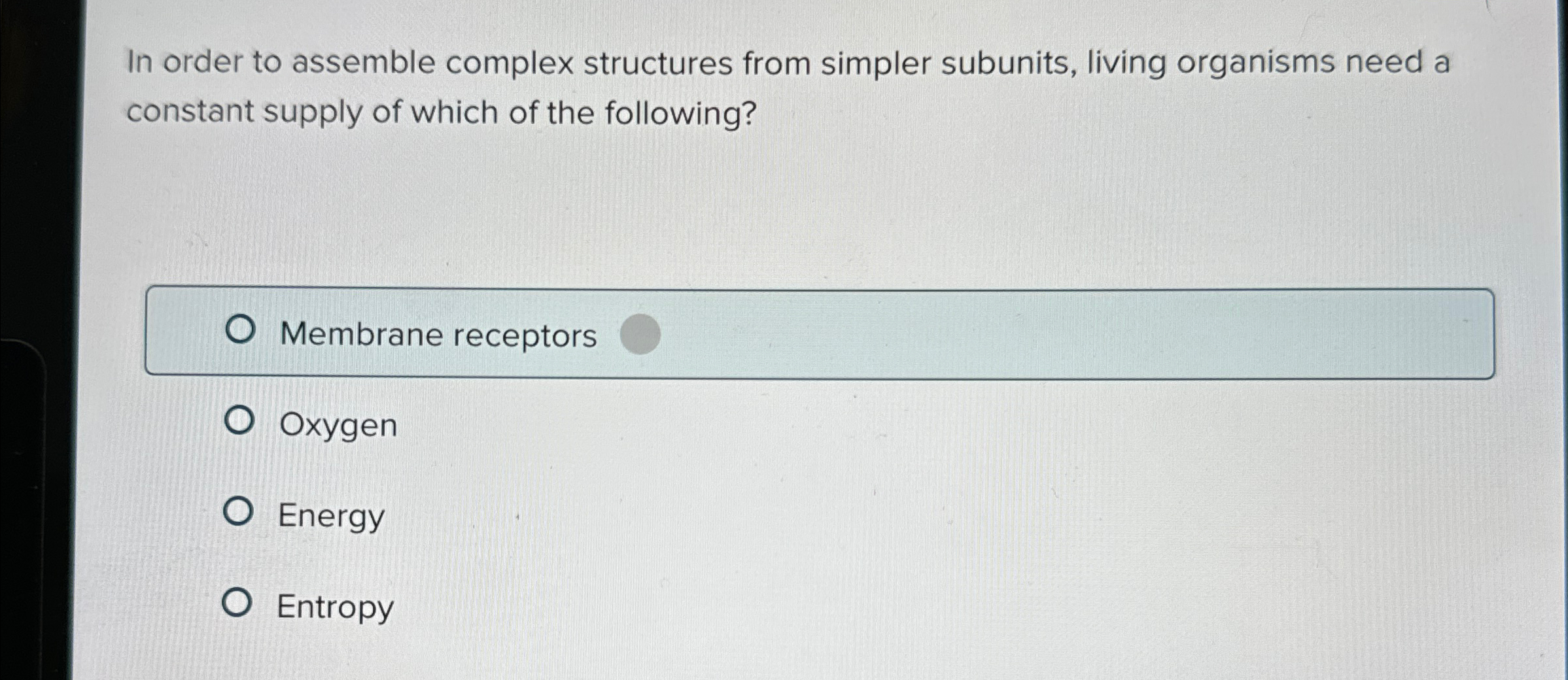 Solved In order to assemble complex structures from simpler | Chegg.com