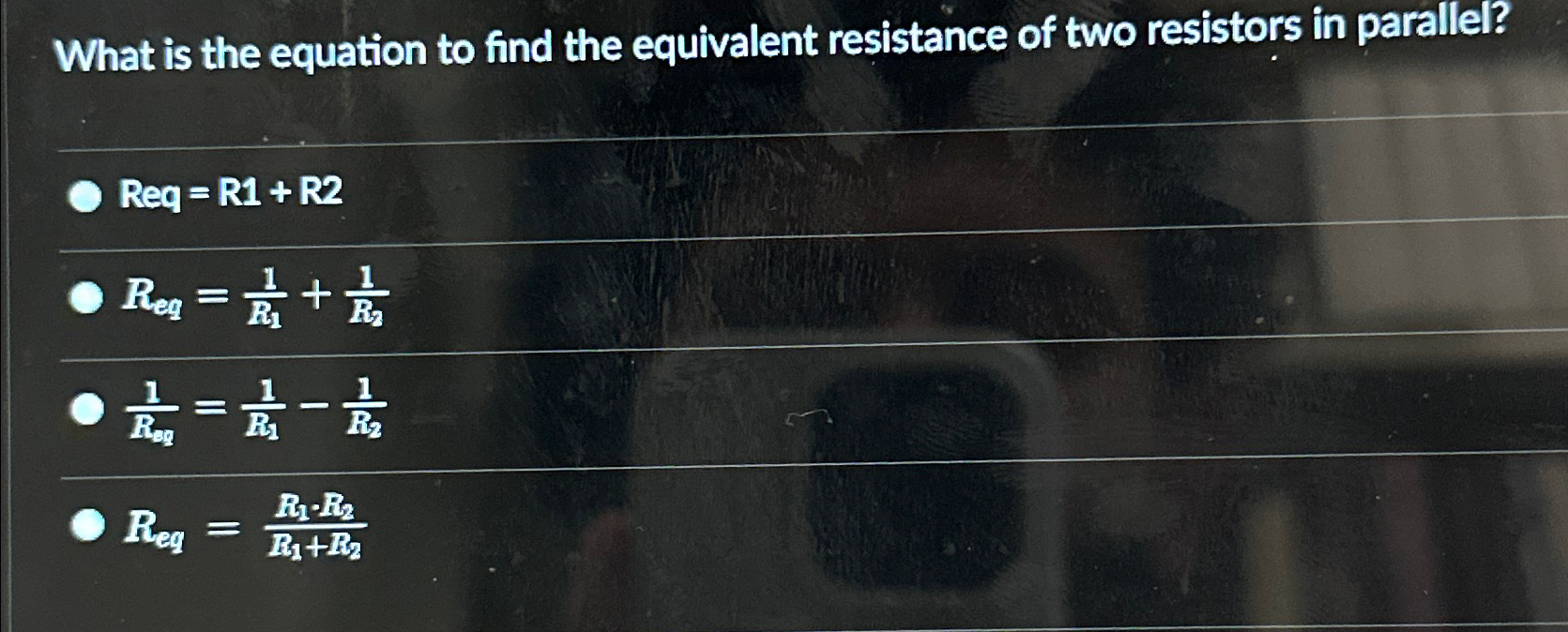 Solved What is the equation to find the equivalent | Chegg.com