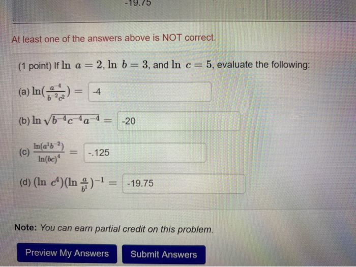 Solved If ln a = 2, ln b = 3, and ln c = 5, evaluate the | Chegg.com