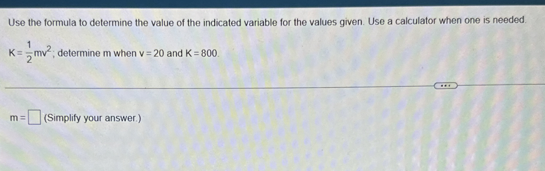 Solved Use the formula to determine the value of the | Chegg.com