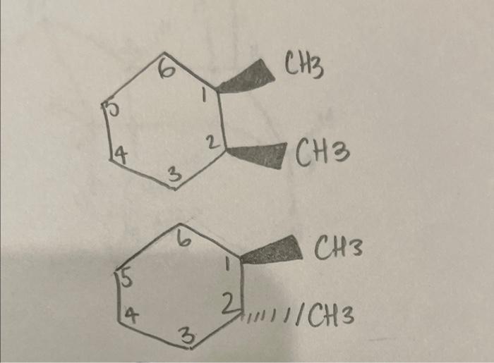 Solved please draw the chair confirmation and ring flip for | Chegg.com