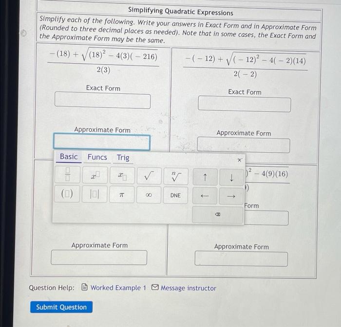 Solved Simplifying Quadratic Expressions Simplify each of | Chegg.com