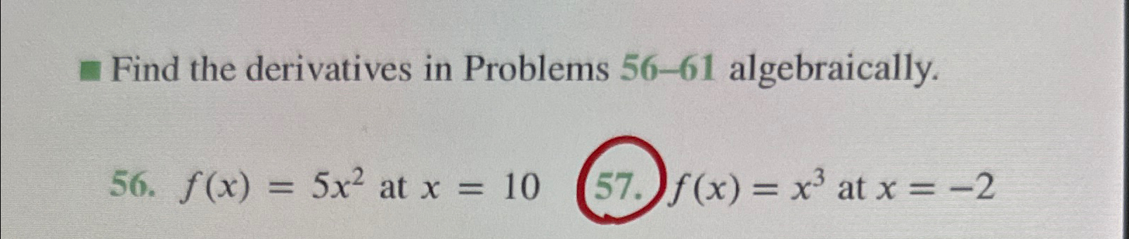 Solved Find the derivatives in Problems | Chegg.com