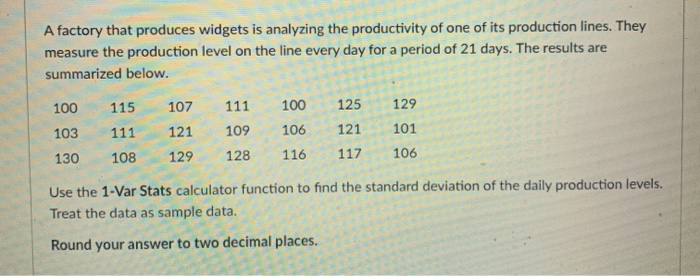 Solved A factory that produces widgets is analyzing the | Chegg.com