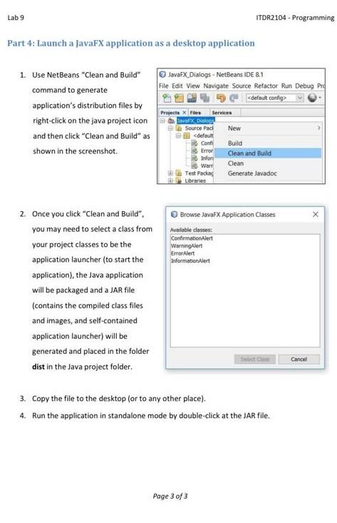 Lab 9 Itdr2104 Programming Part 4 Launch A Javafx 