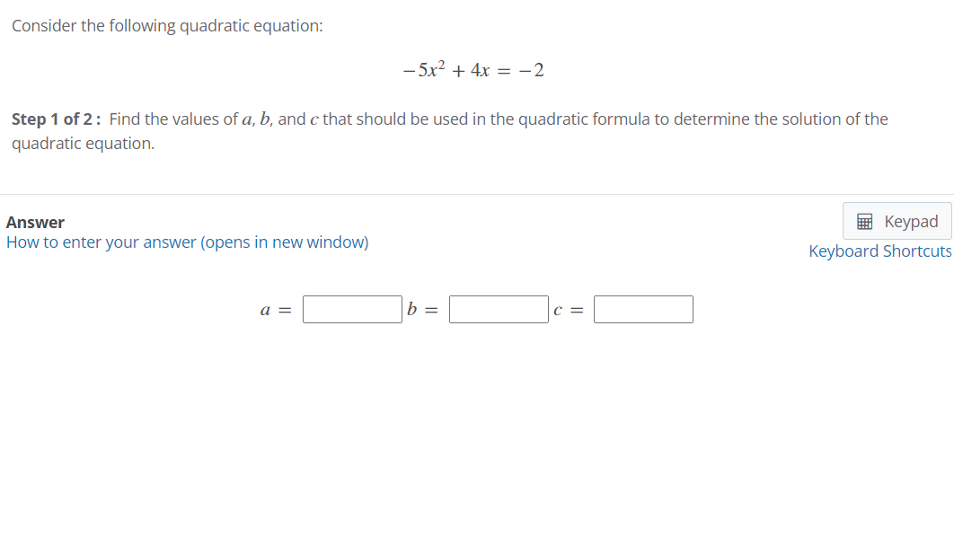 Solved Consider the following quadratic | Chegg.com
