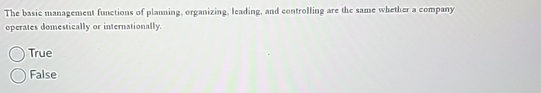 Solved The basic management functions of plaming, | Chegg.com