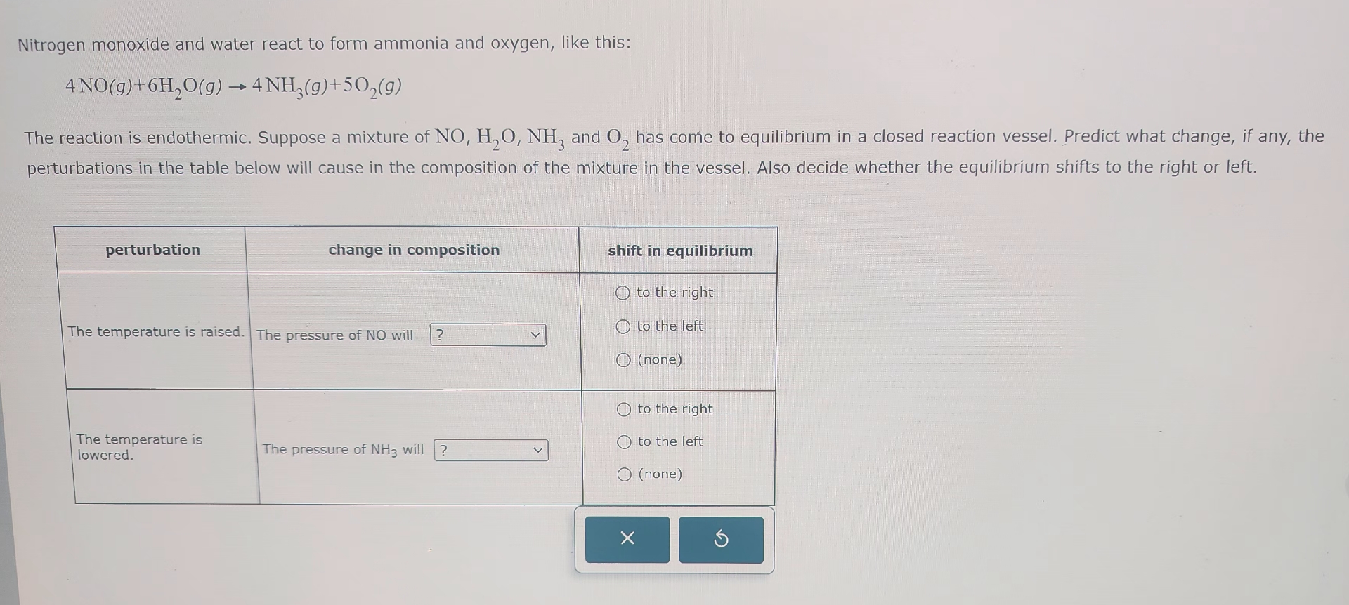 Solved Nitrogen monoxide and water react to form ammonia and | Chegg.com