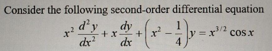 Solved e following second-order differential equation | Chegg.com
