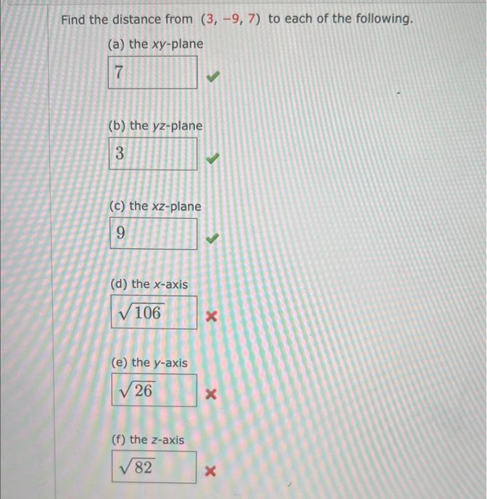 Solved Consider The Point 4 5 6 What Is The Projection Of