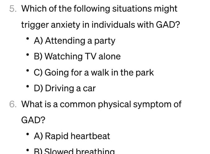 Solved Which of the following situations might trigger | Chegg.com