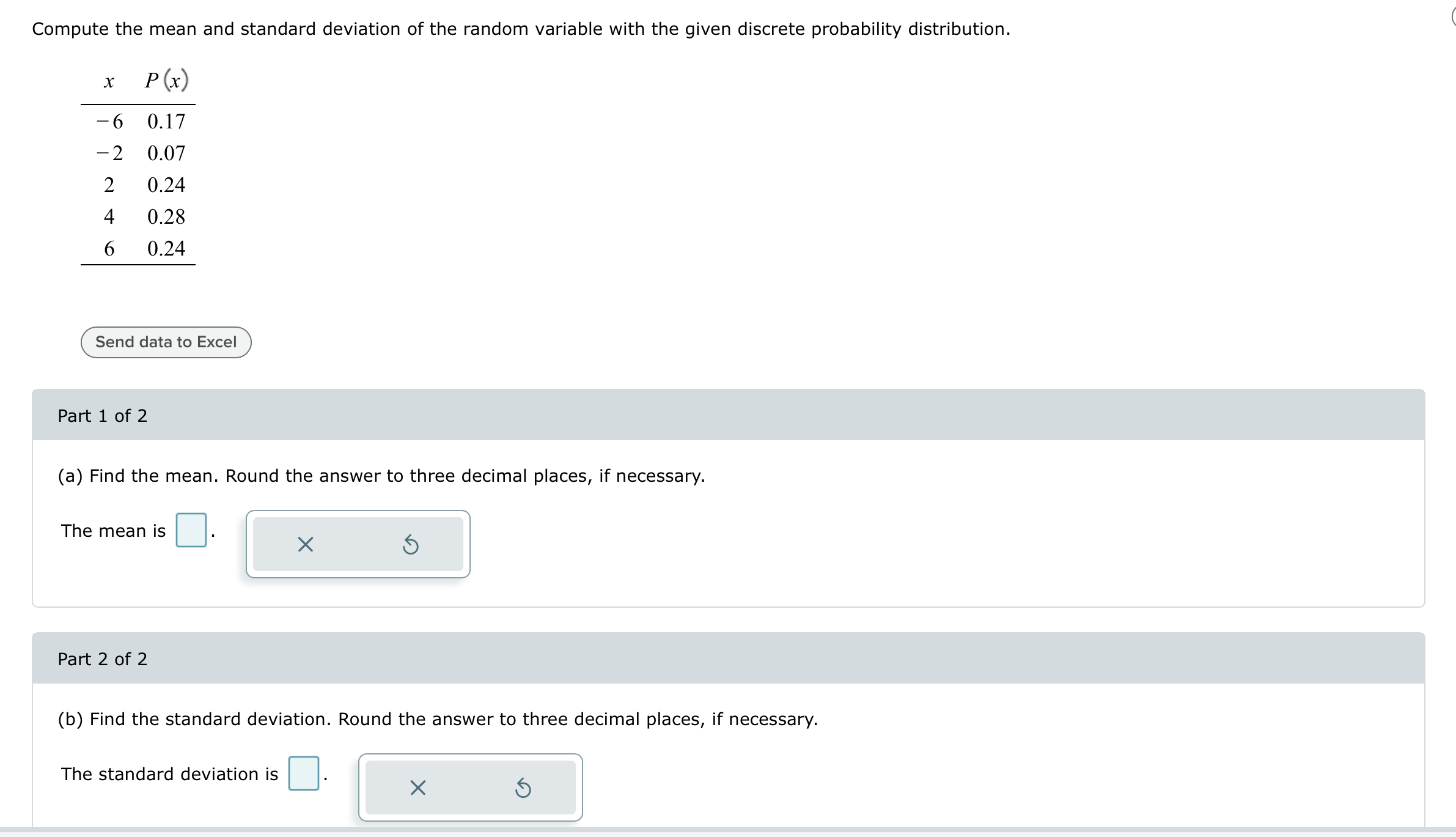 Solved Compute the mean and standard deviation of the random | Chegg.com