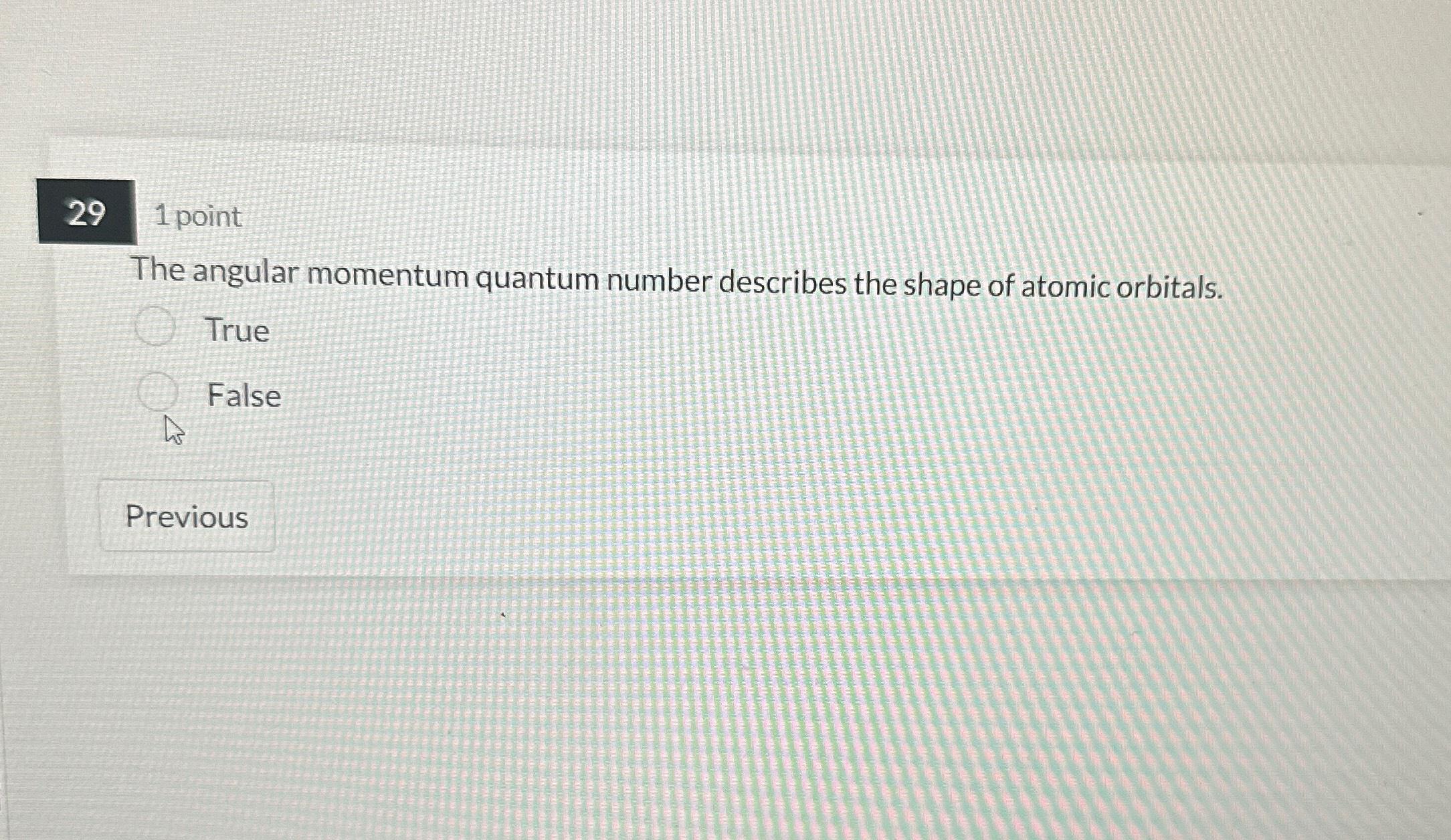 Solved 291 ﻿pointThe angular momentum quantum number | Chegg.com