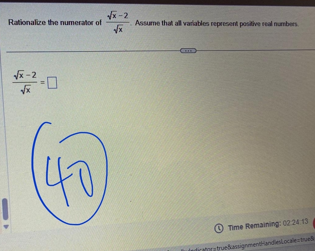 Solved Rationalize the numerator of x2-2x2. ﻿Assume that all | Chegg.com