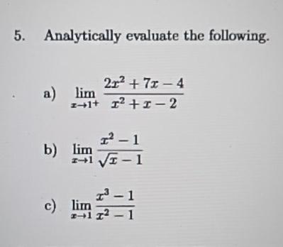 Solved Analytically evaluate the | Chegg.com