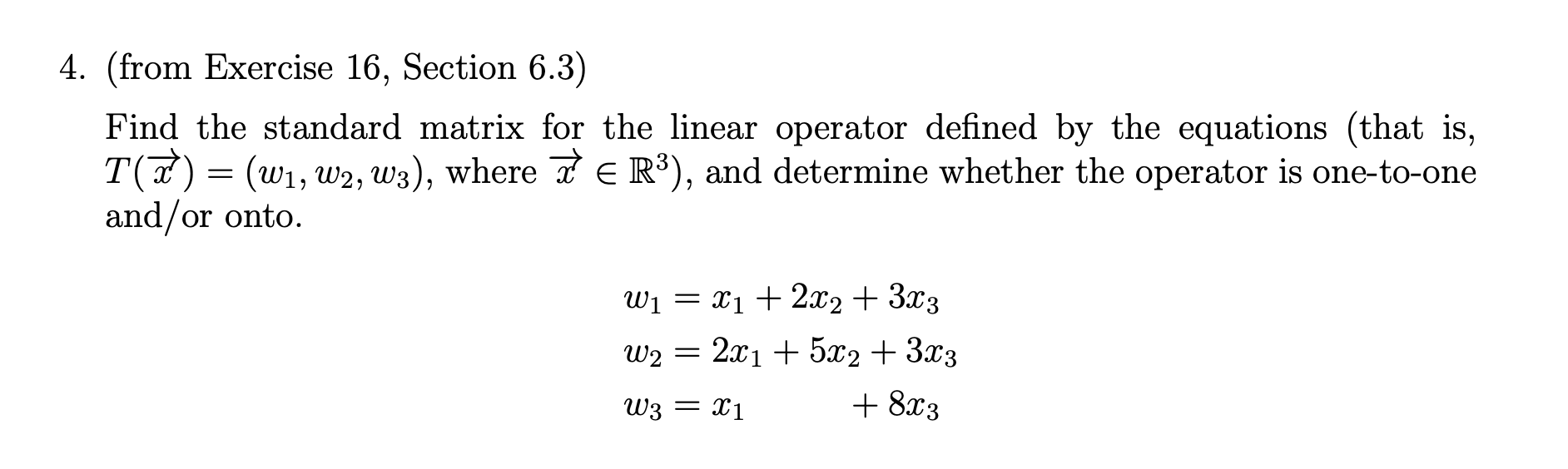 Solved (from Exercise 16, ﻿Section 6.3)Find the standard | Chegg.com