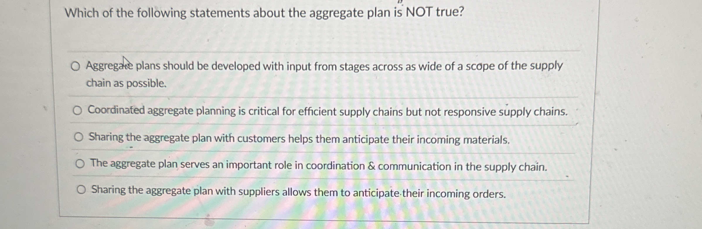 Solved Which of the following statements about the aggregate | Chegg.com