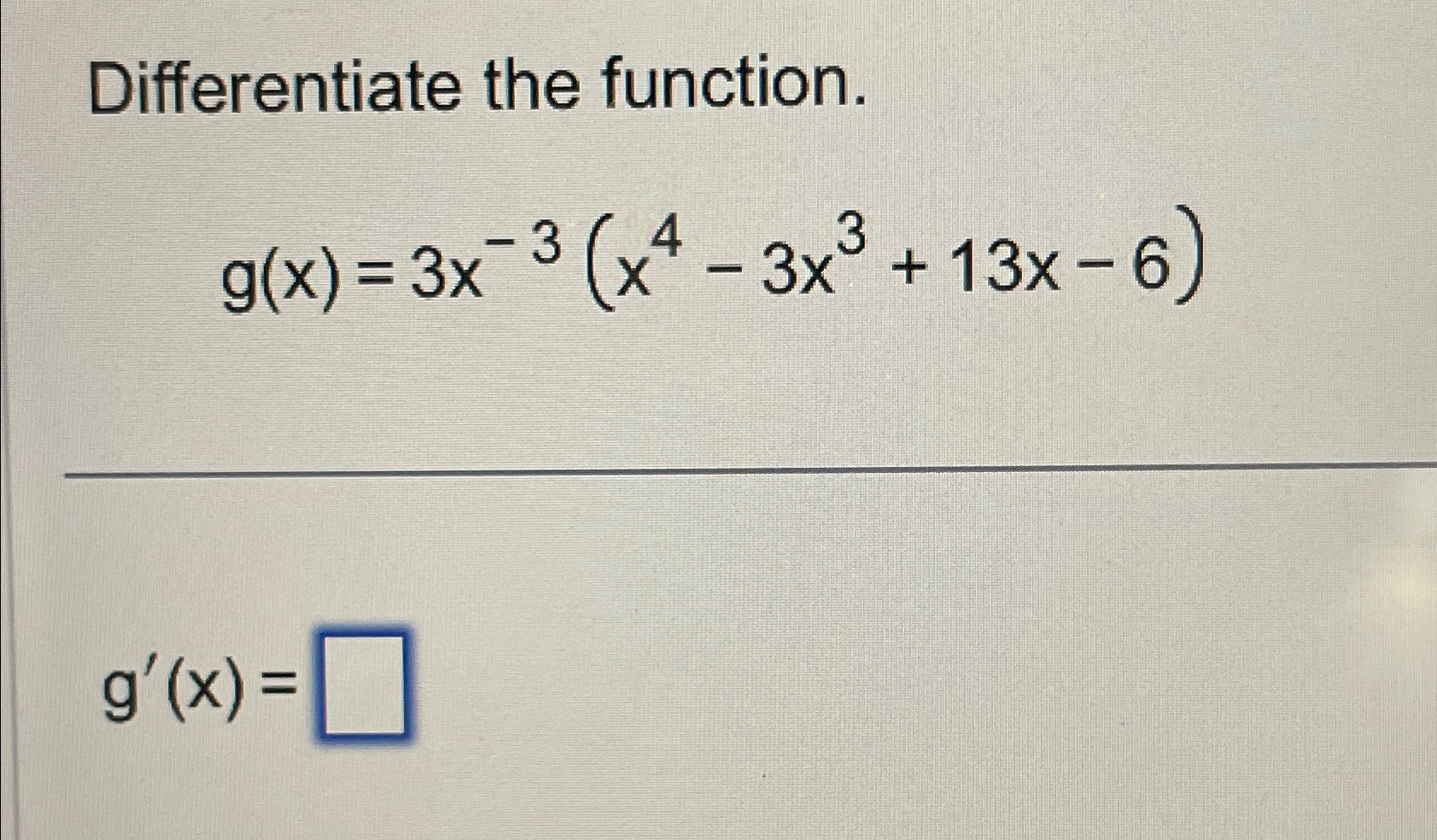 Solved Differentiate the | Chegg.com