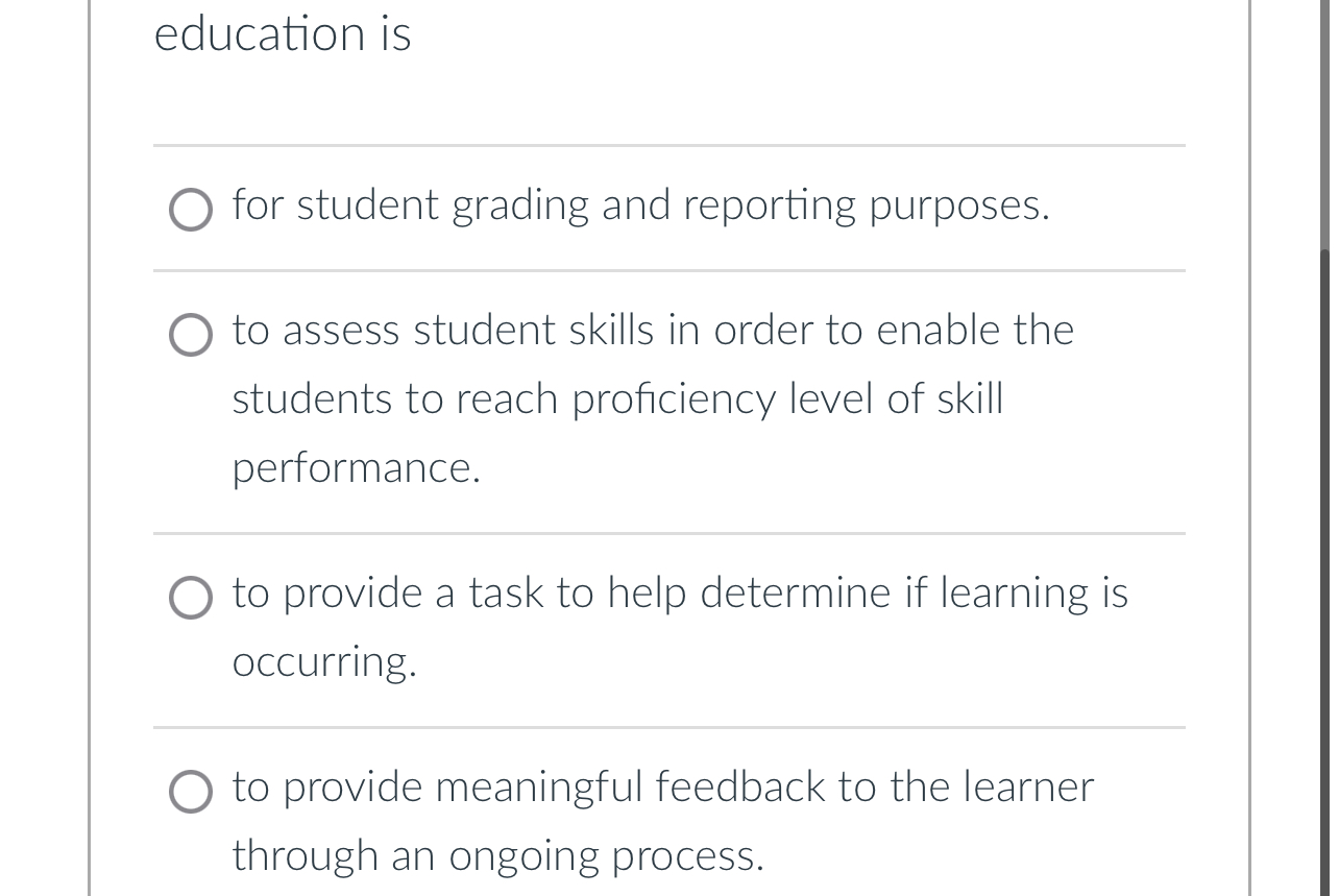 Solved education isfor student grading and reporting | Chegg.com