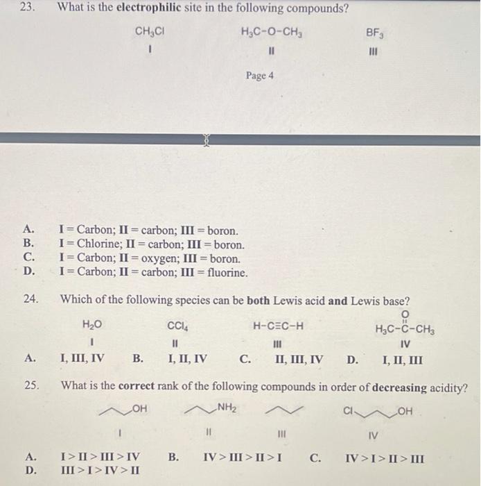Solved 23. What is the electrophilic site in the following | Chegg.com