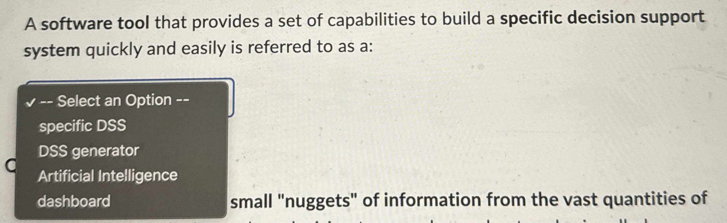 Solved A software tool that provides a set of capabilities | Chegg.com
