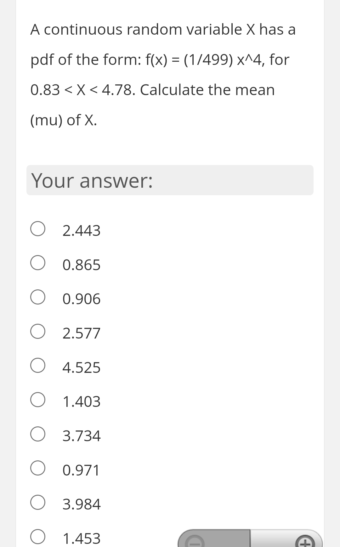 Solved A continuous random variable x ﻿has a pdf of the | Chegg.com