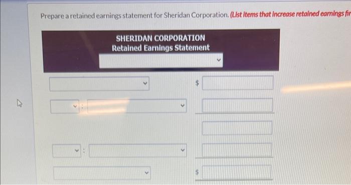 Solved Sheridan Corporftion began operations on January 1, | Chegg.com