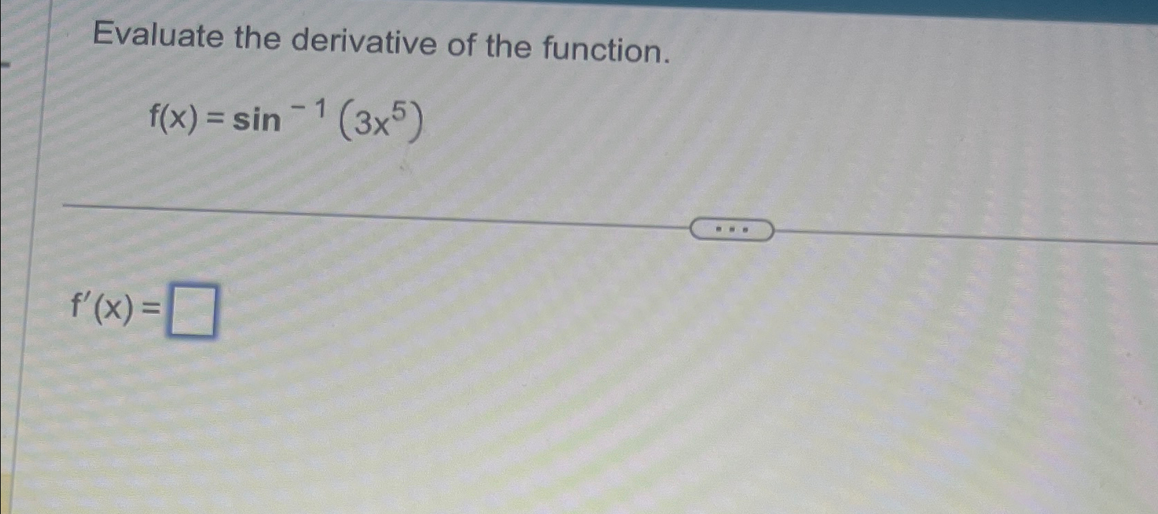 Solved Evaluate the derivative of the | Chegg.com