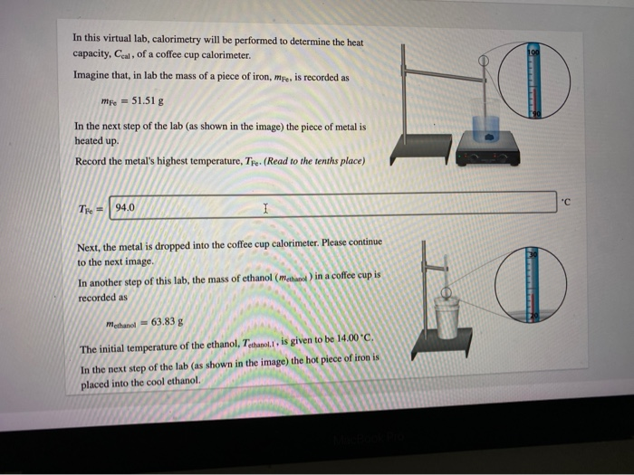 Solved In this virtual lab, calorimetry will be performed to | Chegg.com