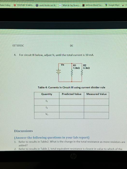 Solved 2. Build orout II below by adding two more resistors | Chegg.com