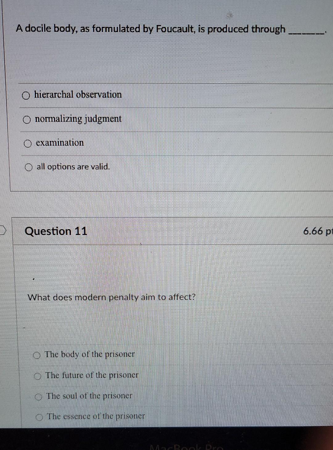 Solved A docile body, as formulated by Foucault, is produced | Chegg.com