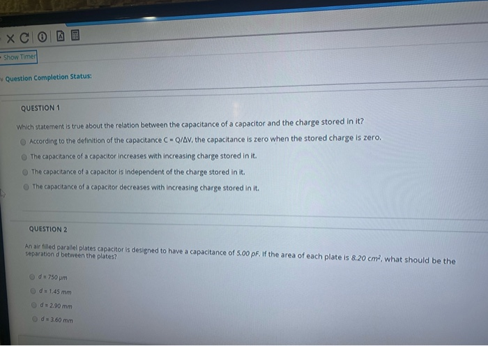 Solved XCO DO - Show Timer Question Completion Status: | Chegg.com
