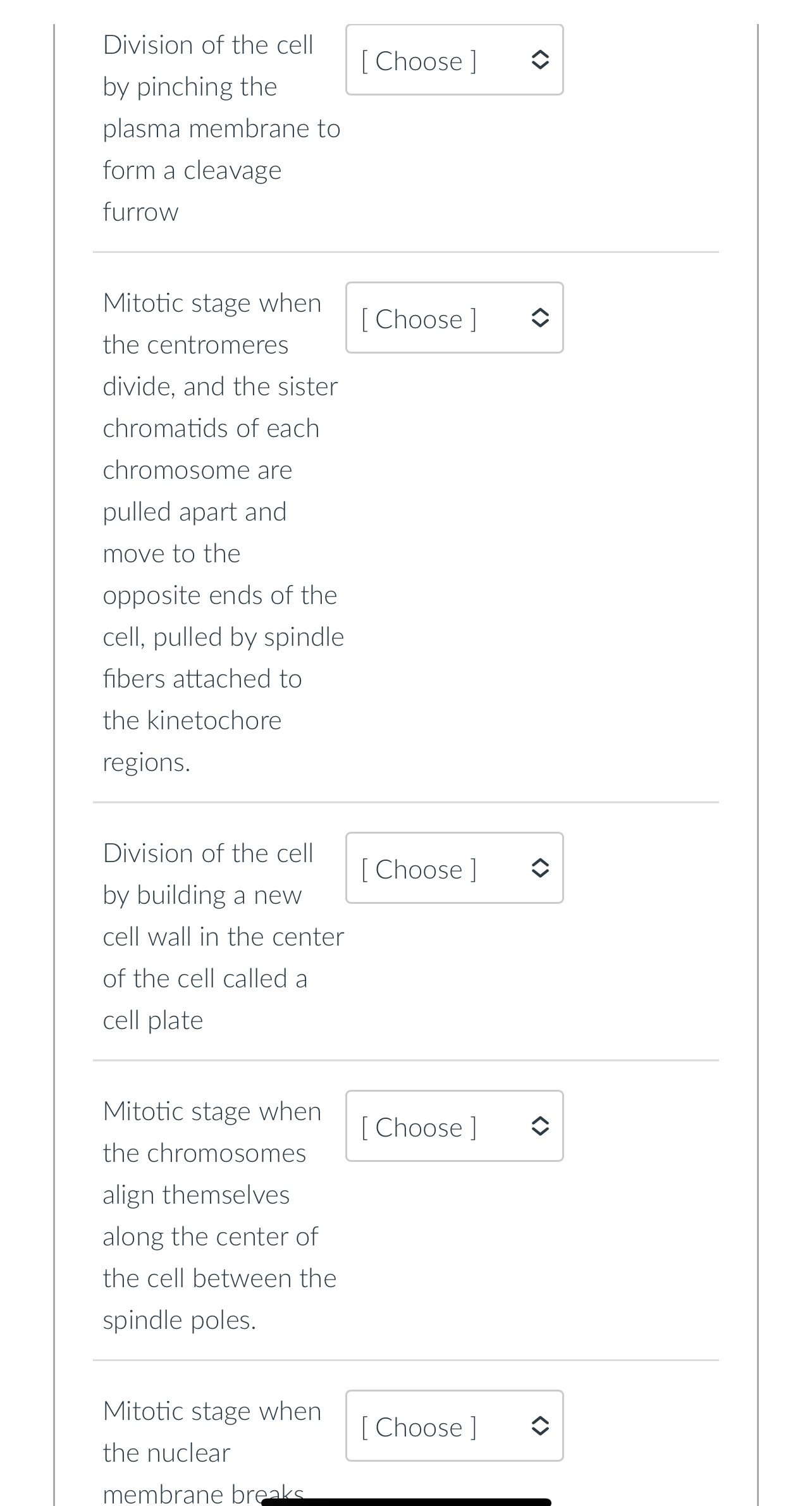 Solved Division of the cellby pinching theplasma membrane | Chegg.com
