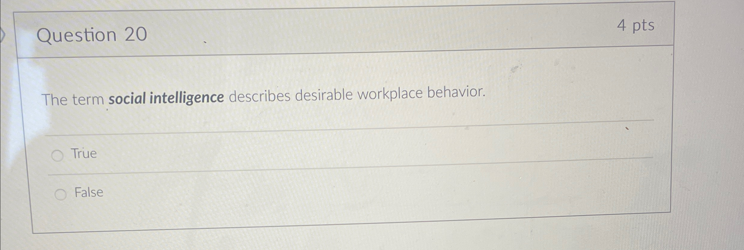 Solved Question 204 ﻿ptsThe term social intelligence | Chegg.com