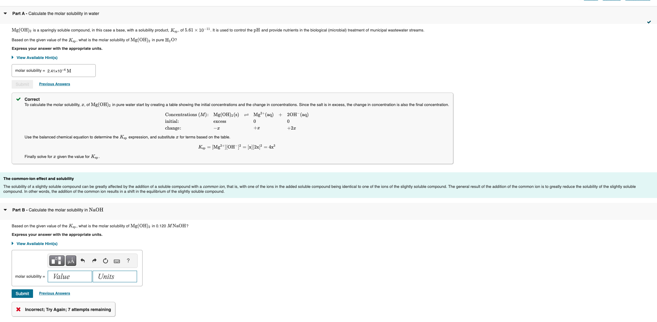 Please help with Part B only!Part B - ﻿Calculate the | Chegg.com