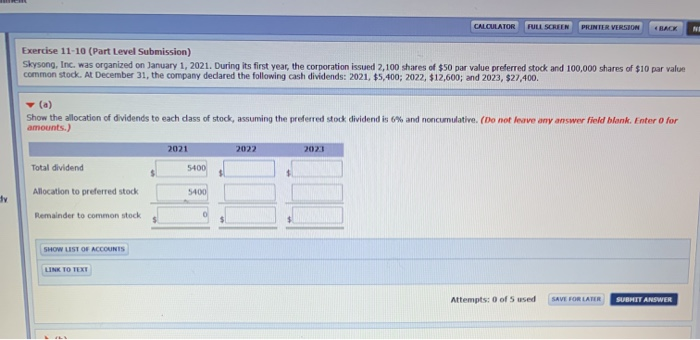 Solved CALCULATOR FULL SCREEN PRINTER VERSION BACK Exercise | Chegg.com