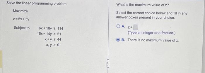 Solved Solve the linear programming problem. What is the | Chegg.com