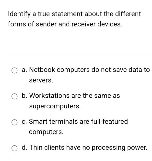 Solved Identify a true statement about the different forms | Chegg.com