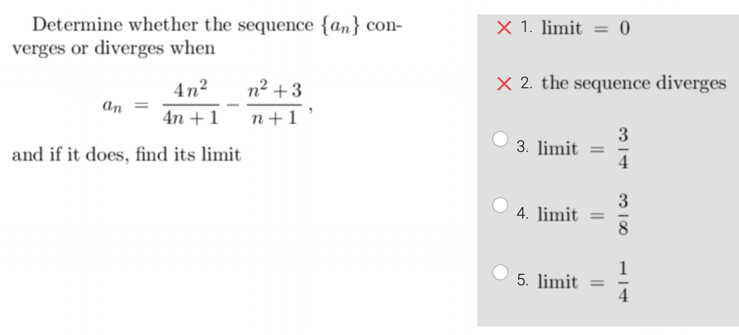 Solved Determine whether the sequence {an} ﻿con-verges or | Chegg.com