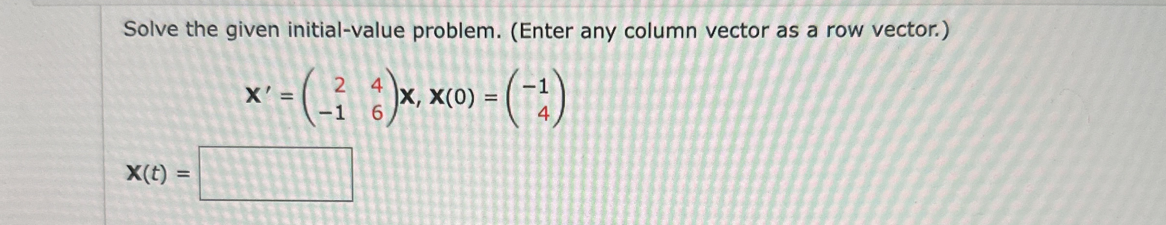 Solved Solve the given initial-value problem. (Enter any | Chegg.com